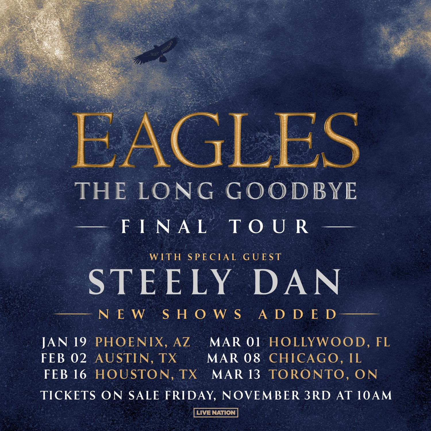 Six Shows Added To The "Long Goodbye" Tour – Eagles